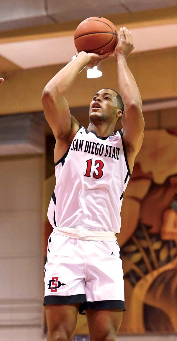 San Diego State’s Jaedon LeDee shoots a first-half jumper. | News ...